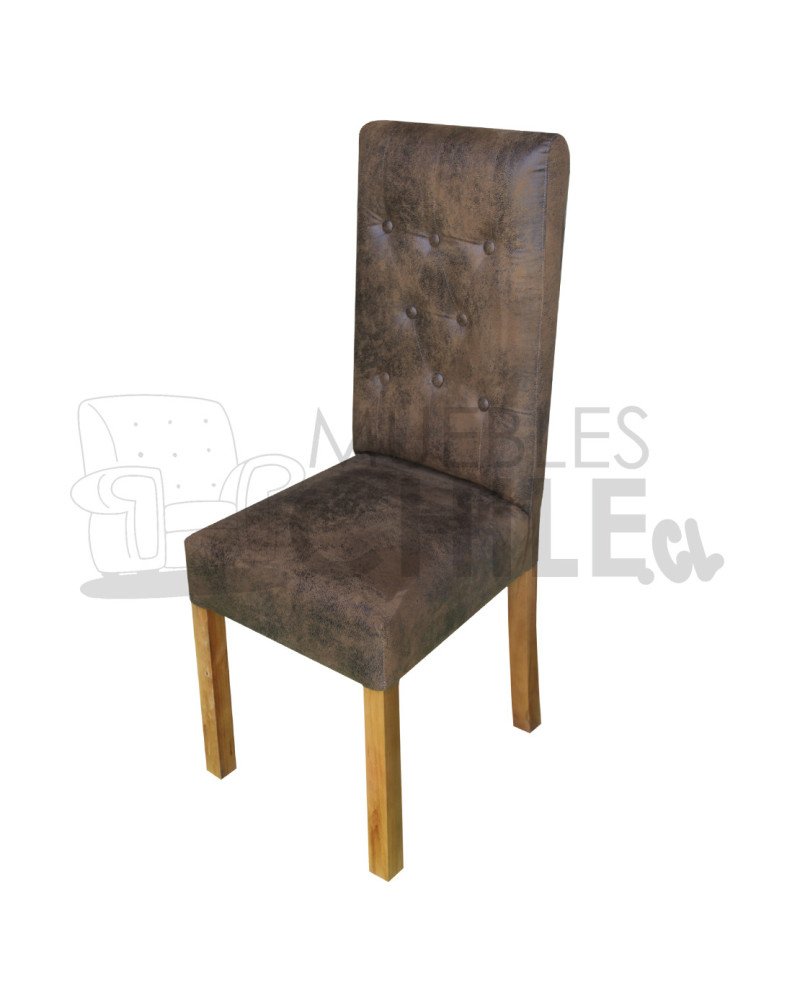 Silla Capitoné Cuero Bonded x4 | Elegancia y Resistencia